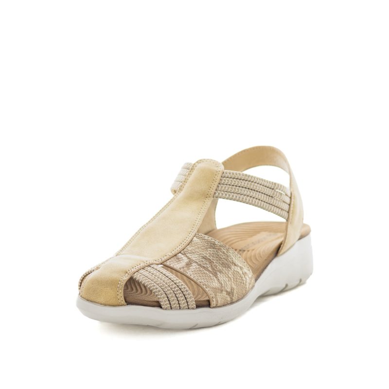 Aerocushion Mitza Women’s Sandals – Beige/Snake - Fujian Footwear